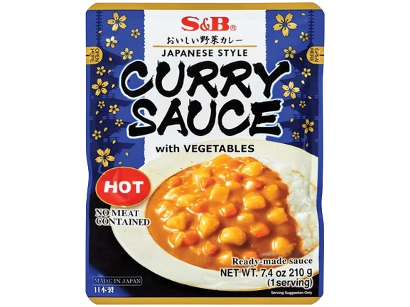 S&B Curry Sauce with Vegetables Hot, 210g - Tjin's Toko