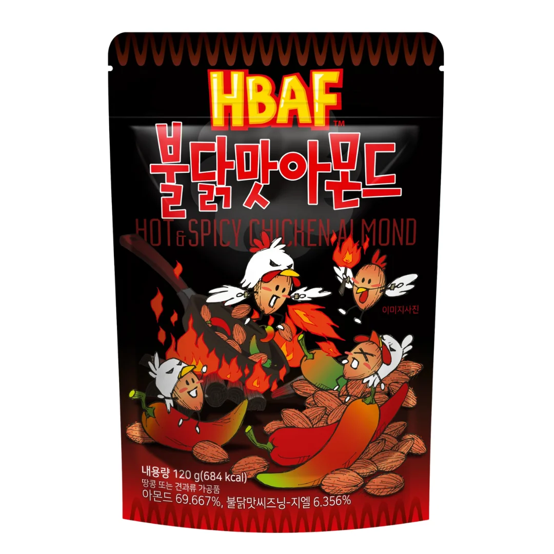 HBAF Spicy Chicken Almond, 120g - Tjin's Toko