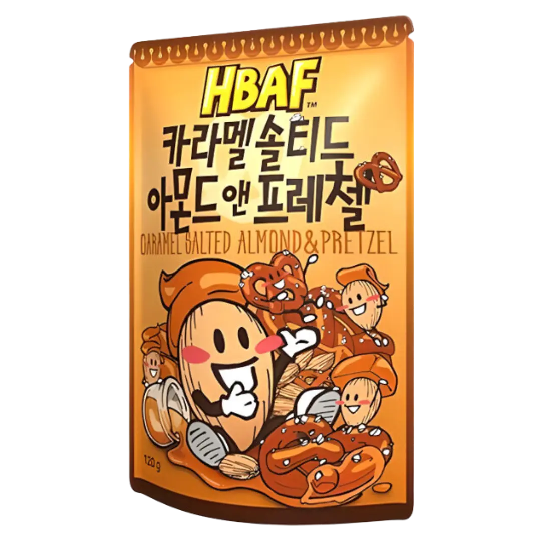 HBAF Caramel Salted Almond & Pretzel, 120g - Tjin's Toko