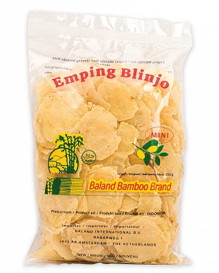 Baland Bamboo brand Baland Krupuk Emping, 250g - Tjin's Toko