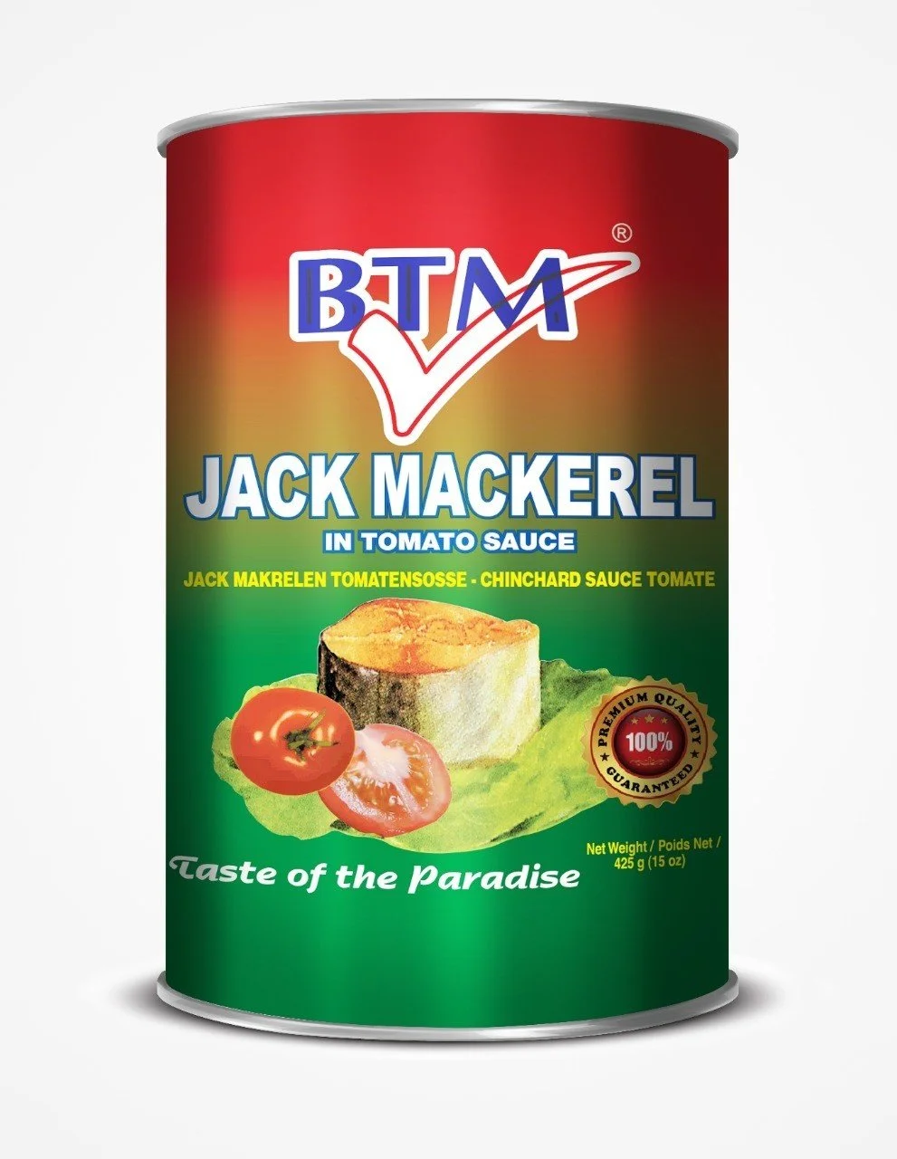 BTM Jack Mackerel in Tomato Sauce, 425g - Tjin's Toko