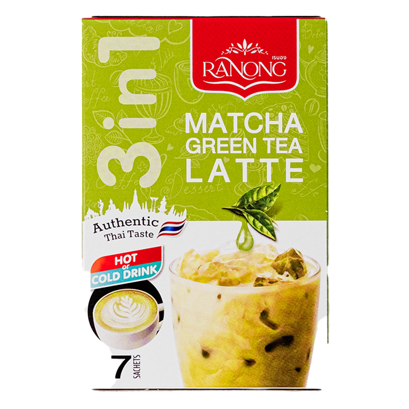Ranong Tea Ranong Instant Matcha Green Tea Latte, 119g - Tjin's Toko