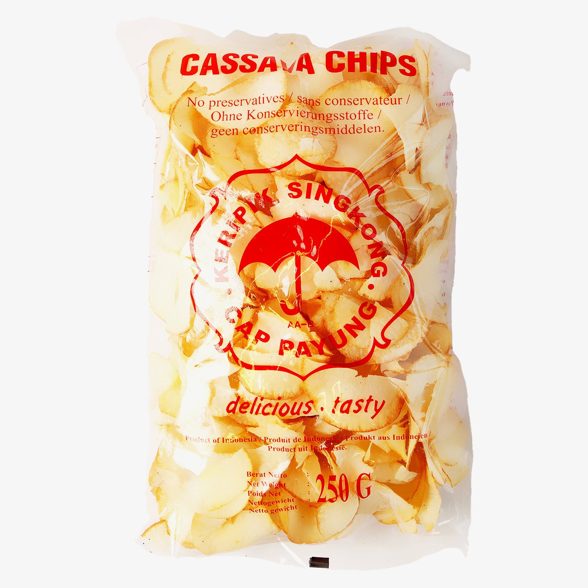 Cap Payung Cassava Chips, 250g - Tjin's Toko