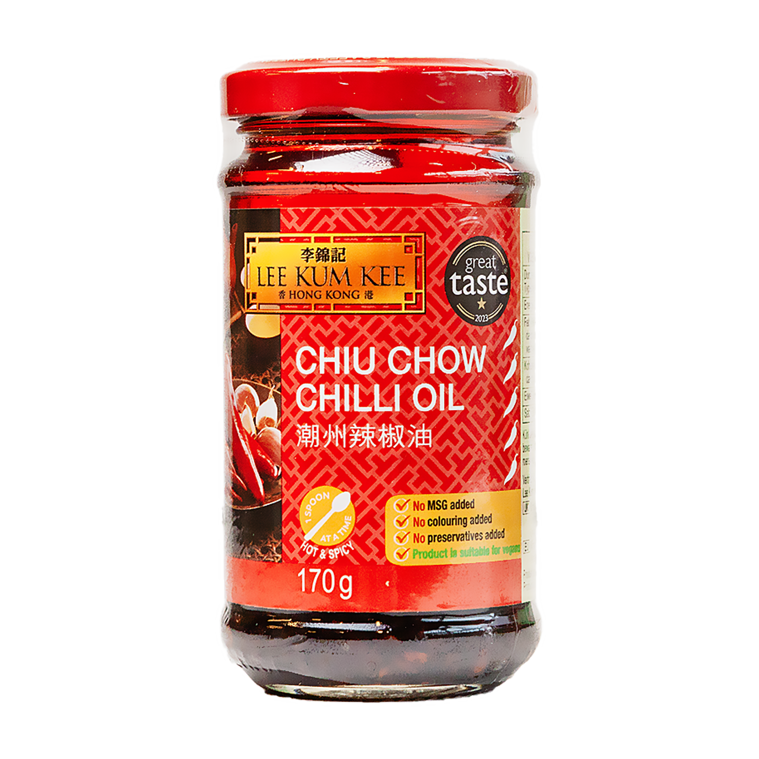 Lee Kum Kee Chiu Chow Chiliöl, 170 g