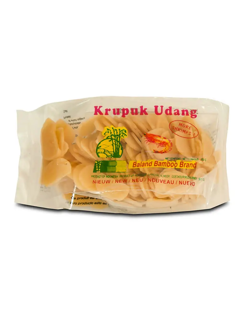 Baland Bamboo brand Baland Kroepoek Udang 2x3cm, 250g - Tjin's Toko