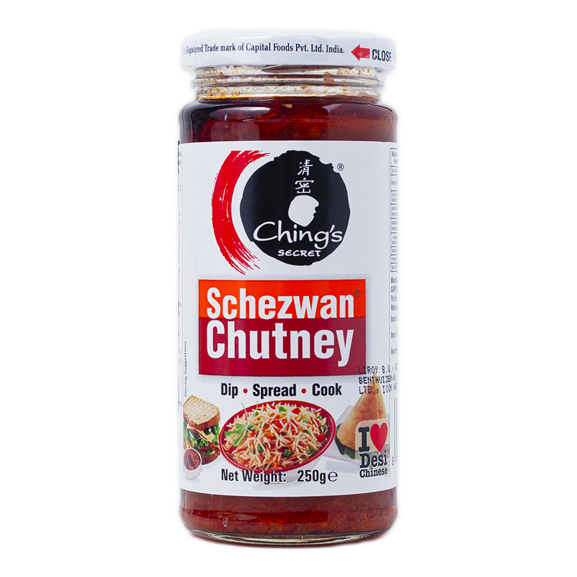 Ching's Secret Desi Chinese Schezwan Chutney, 250g - Tjin's Toko