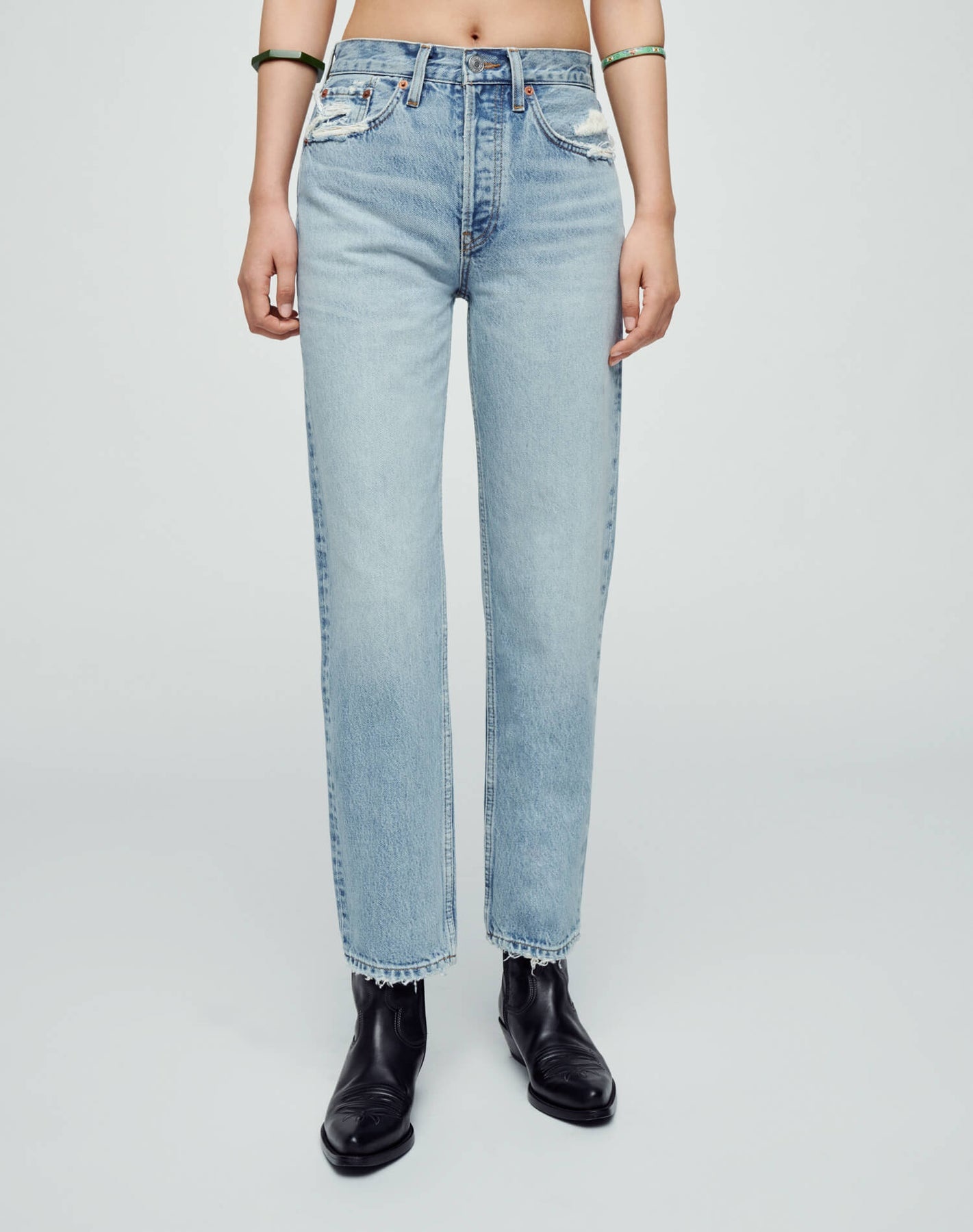Re/Done 70s Stove Pipe jeans Ripped Tide - Objet Trouvé