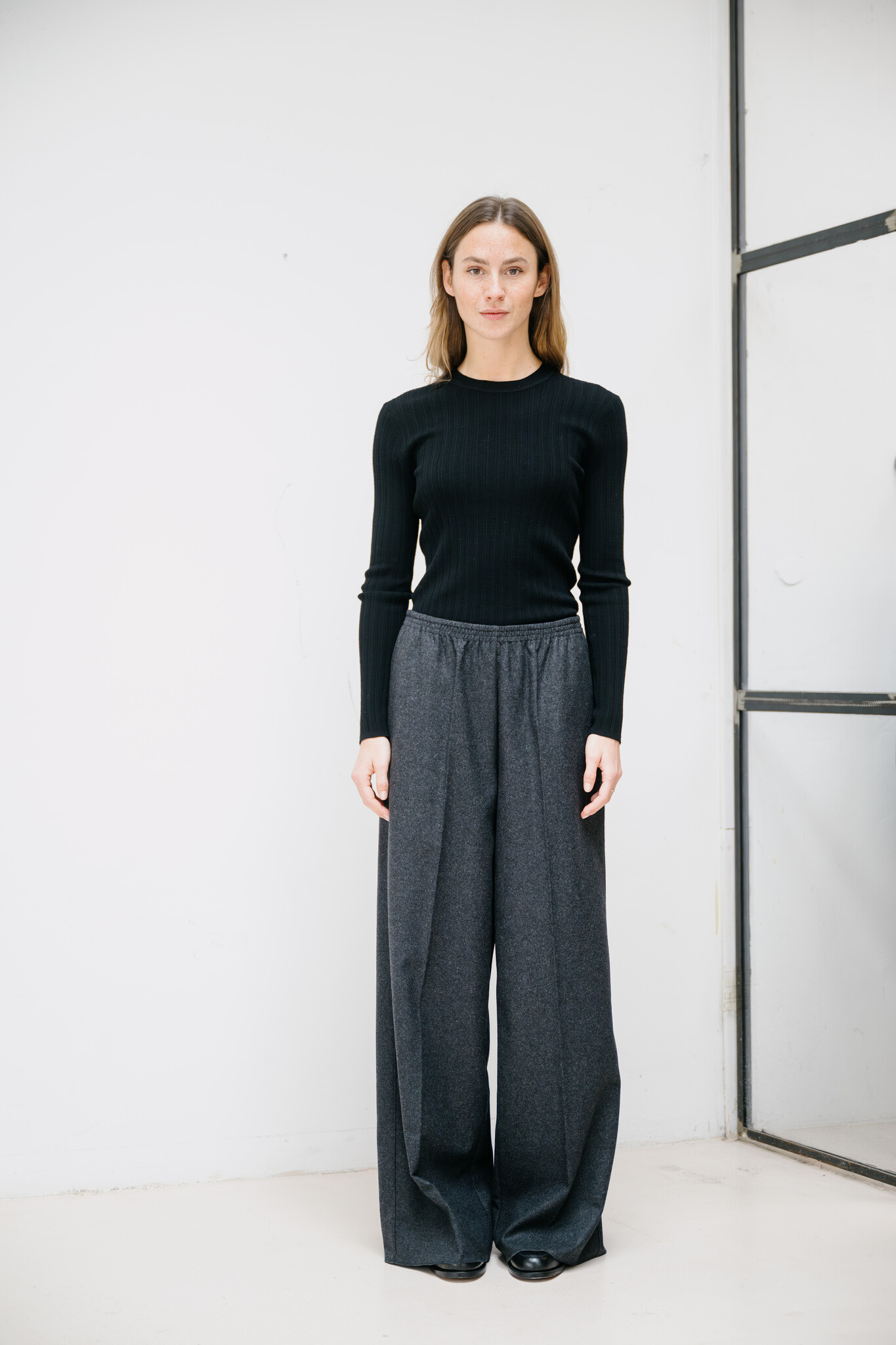 Forte Forte Wool cloth elasticated pants Grey