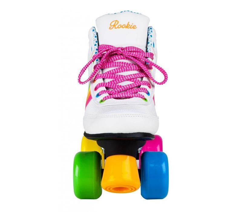 Rookie Forever Rainbow White Roller Skates - Sucker Punch Skate Shop