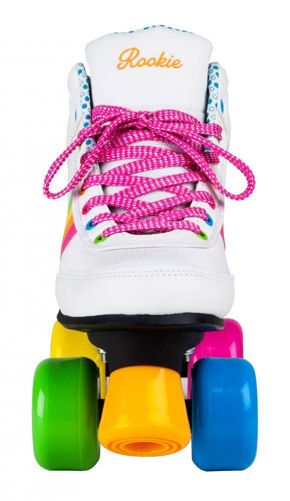 Rookie Forever Rainbow White Roller Skates - Sucker Punch Skate Shop