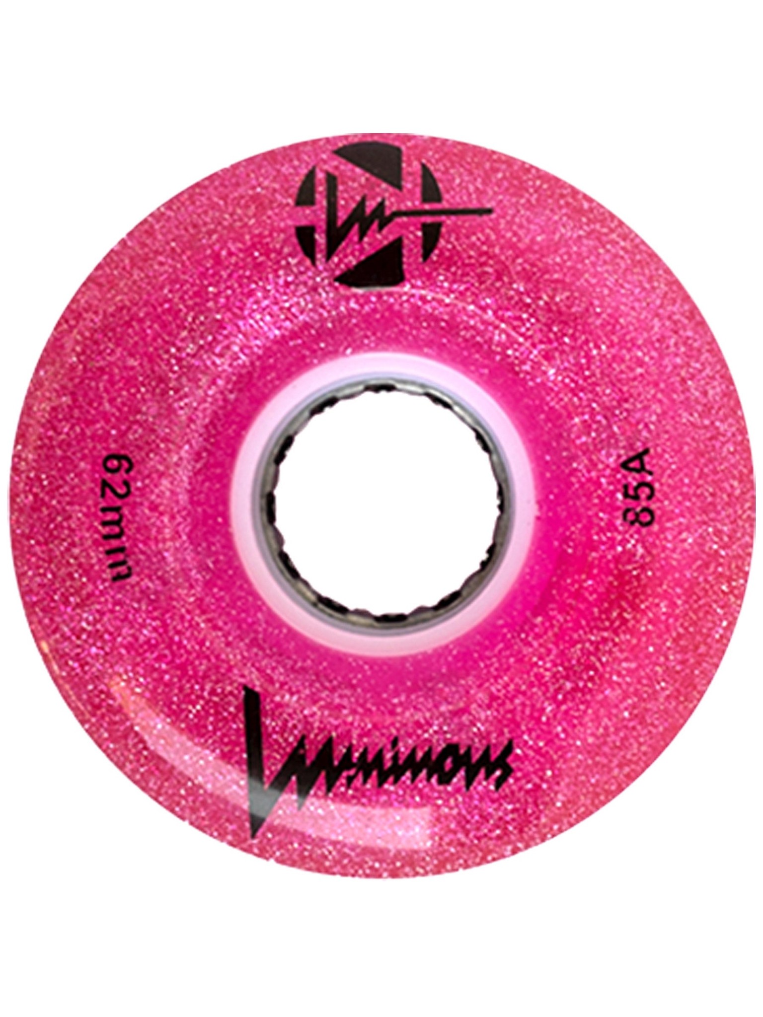 Luminous Light Up Wheels - Pink Glitter - Sucker Punch Skate Shop