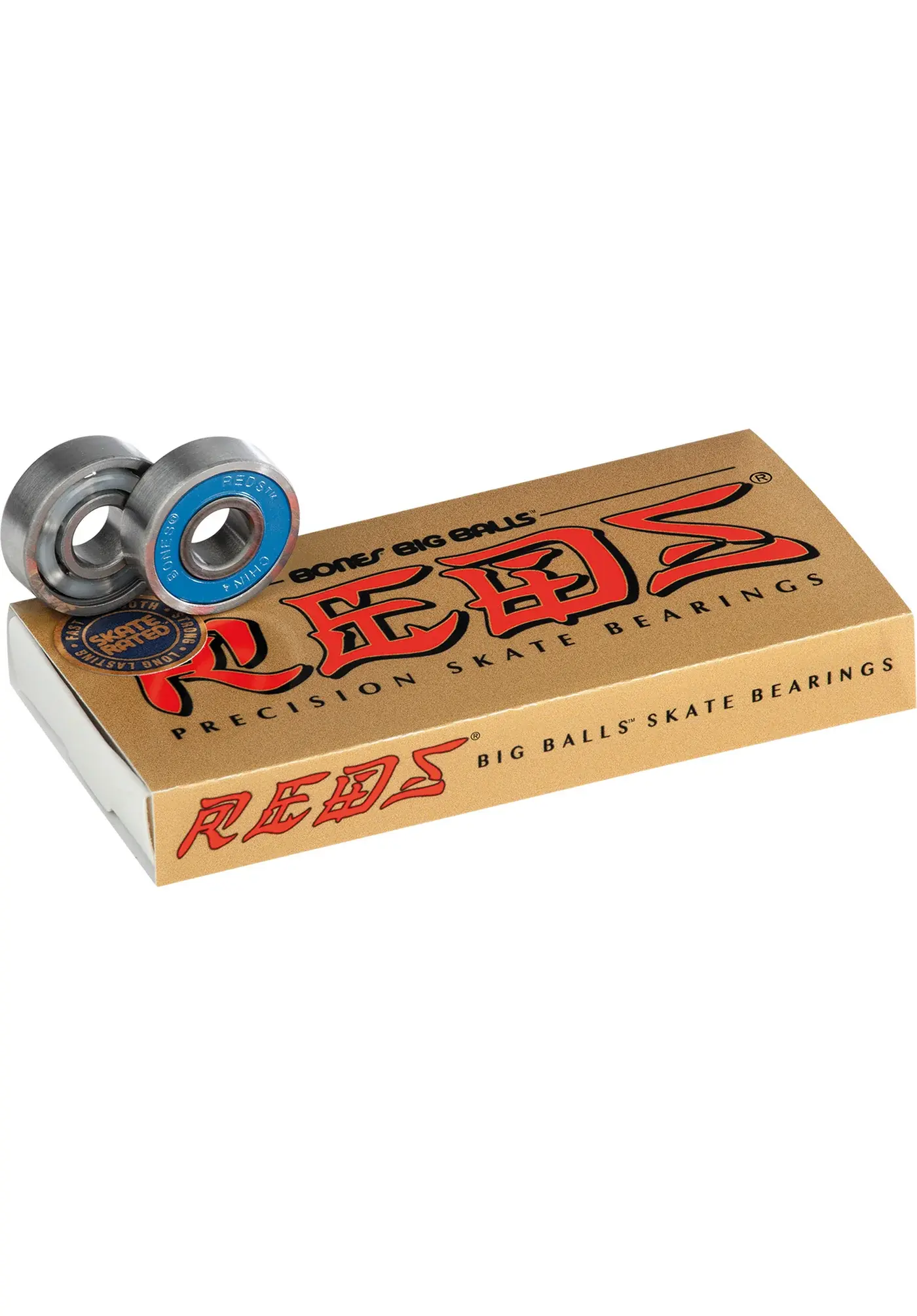 Bones Big Balls Reds Bearings 8-PACK - Sucker Punch Skate Shop