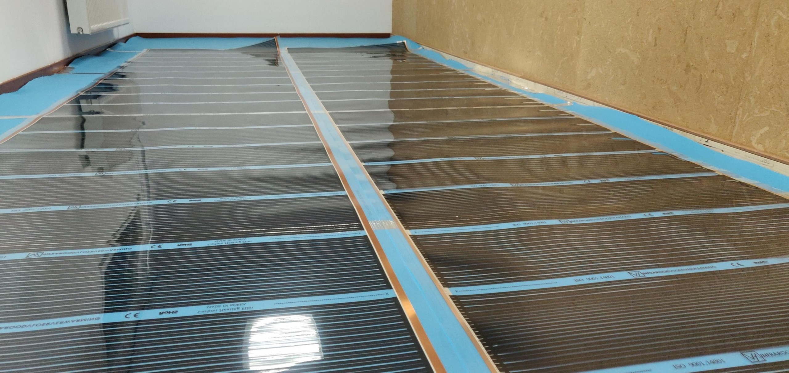 Compleet pakket Infrarood Vloerverwarming - 10 m² - 160 watt per m² ...