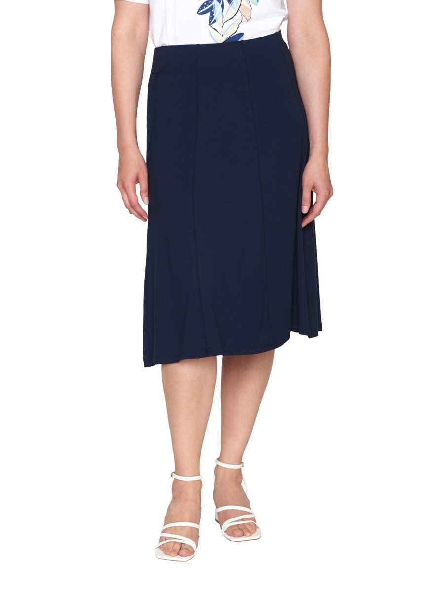 Brandtex | Senioren dames rok godet model | Jersey kwaliteit - Blauw mode