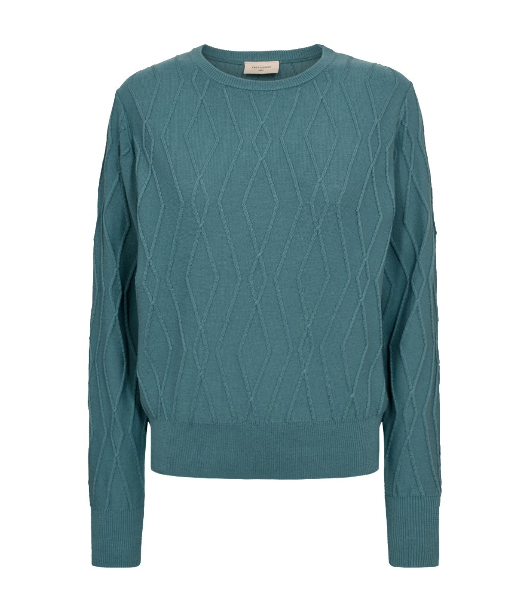 FreeQuent | Dames pullover "Cotty" structuur Brittany- Blue | €39,95 ...