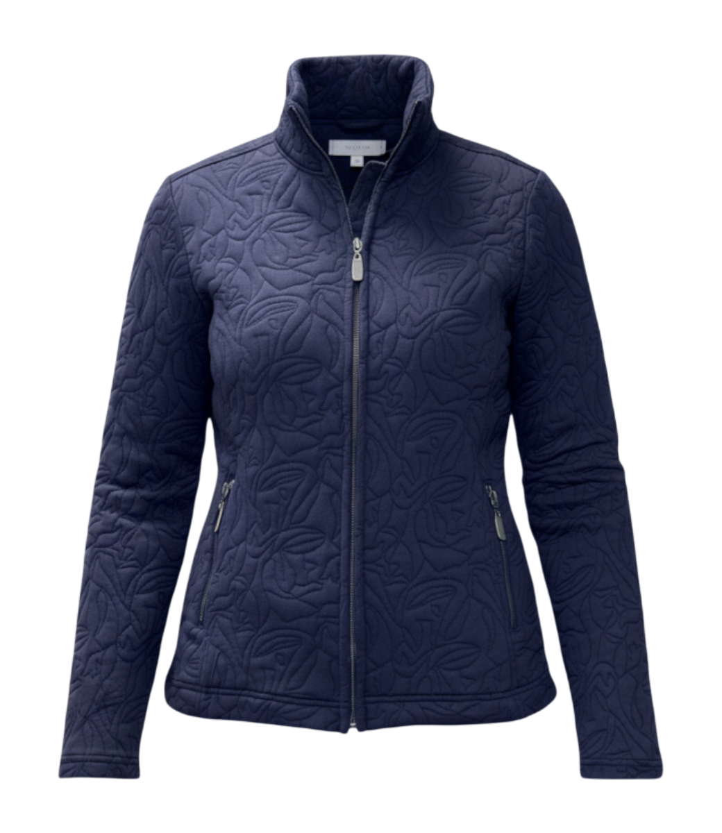 Signature | Dames vest-jasje sportief met ritssluiting | marine- blauw ...