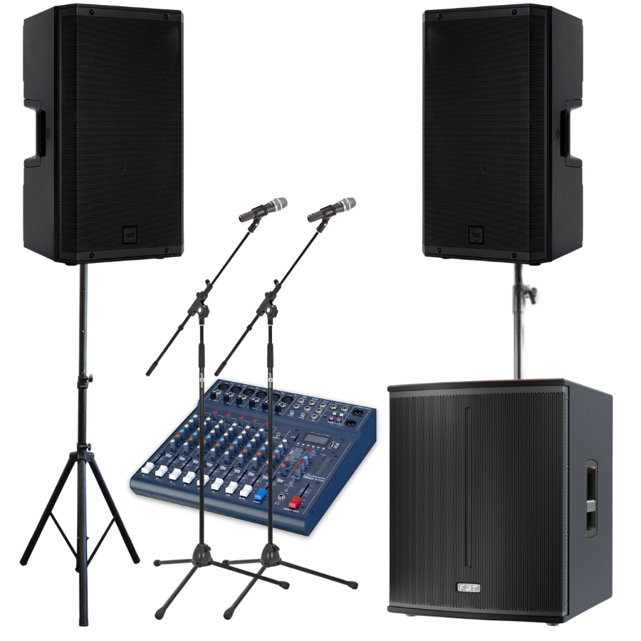 Hire of: Complete PA System - DJ setup/Small band or Duo - Intasound Music