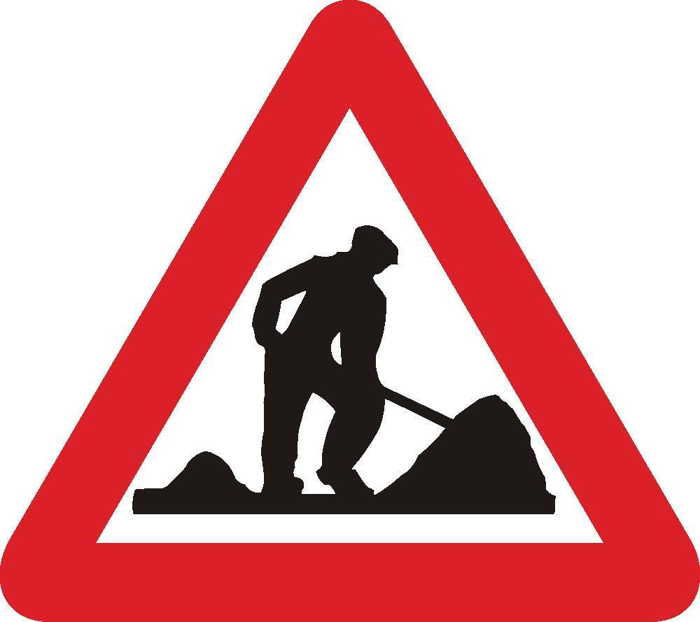 Panneau de signalisation - Travaux - Dia 400