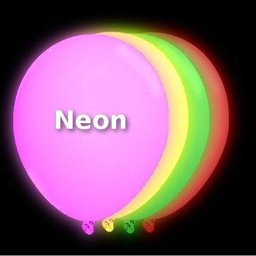 Neon Balloons Assorted 100 pack - GlowFactory.co.uk - Wholesale in ...