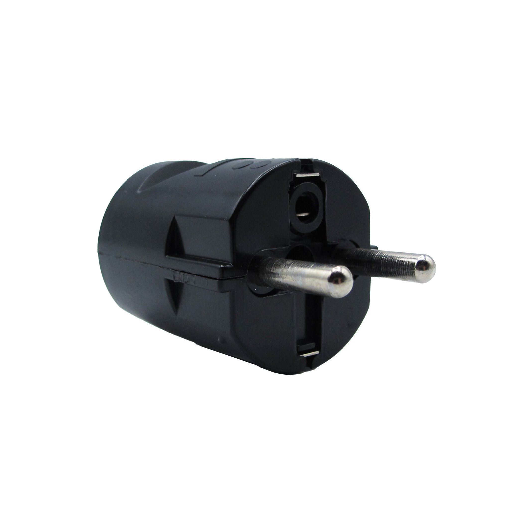 Plug round black (grounded) - Kynda Light