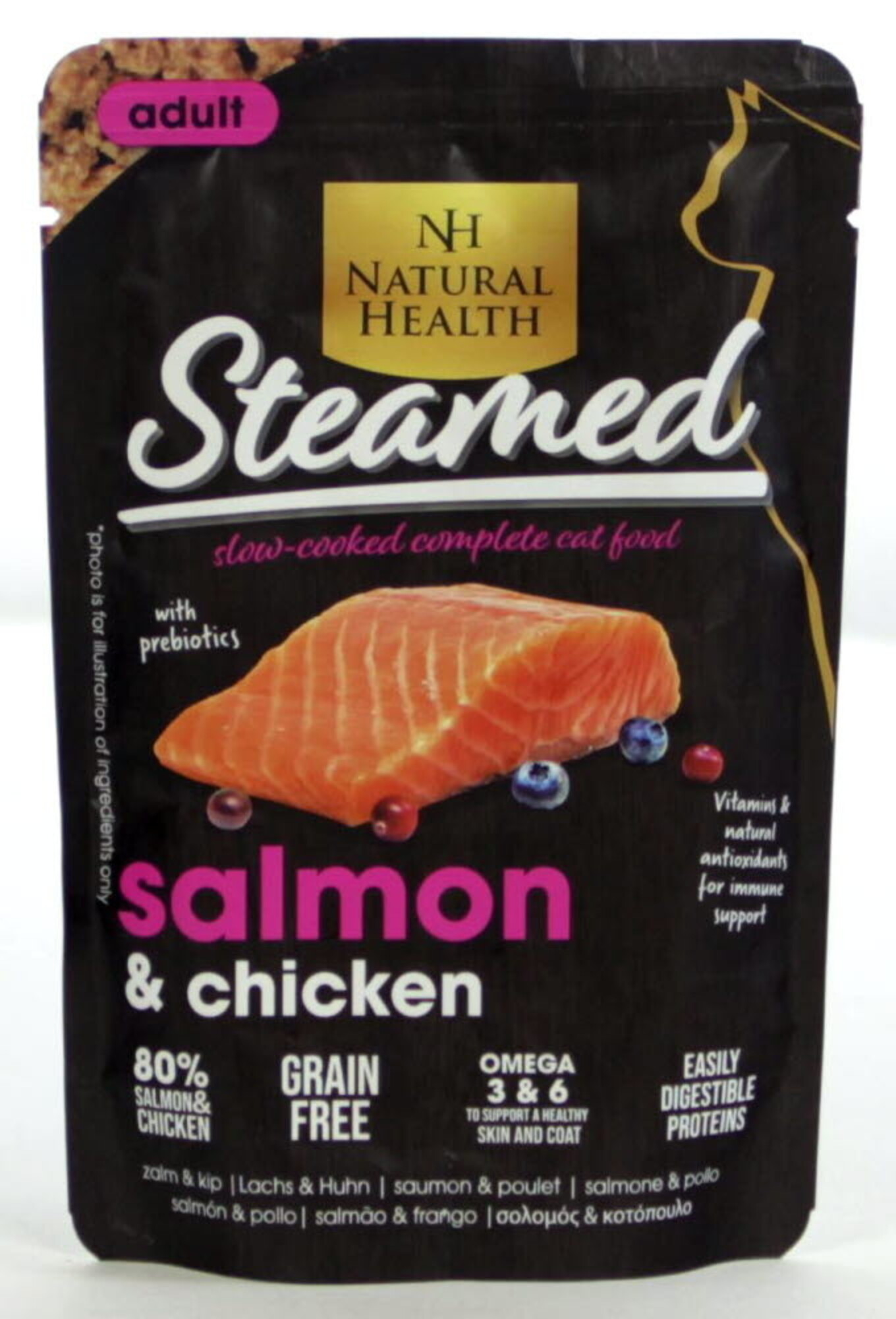 Natural Health Cat Steamed Salmon en chicken - Kattenluiken.nl