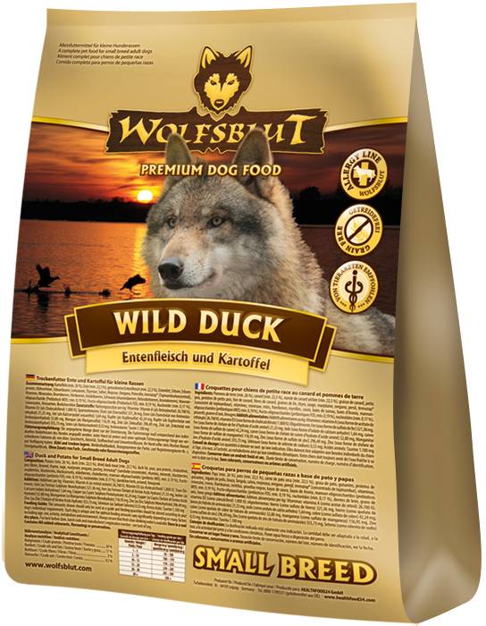 Wolfsblut Wild Duck Small Breed jetzt bei uns - Flöckchens Hundeladen