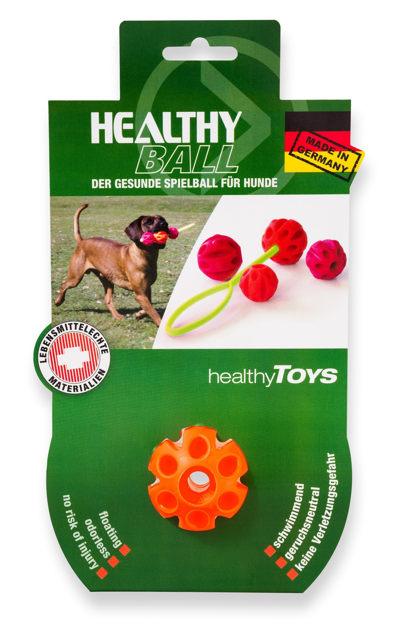 Hundespielzeug Healthy Ball von Healthy Toys - Flöckchens Hundeladen