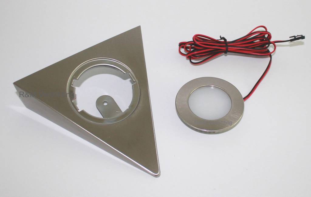 Surface LED triangle cabinet Lighting | Kitchen cabinet LED lighting ...