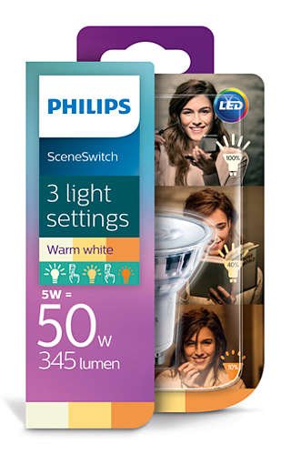 Philips SceneSwitch 3 lights ettings gu10 2700- 2500- 2200 Kelvin - R&M ...