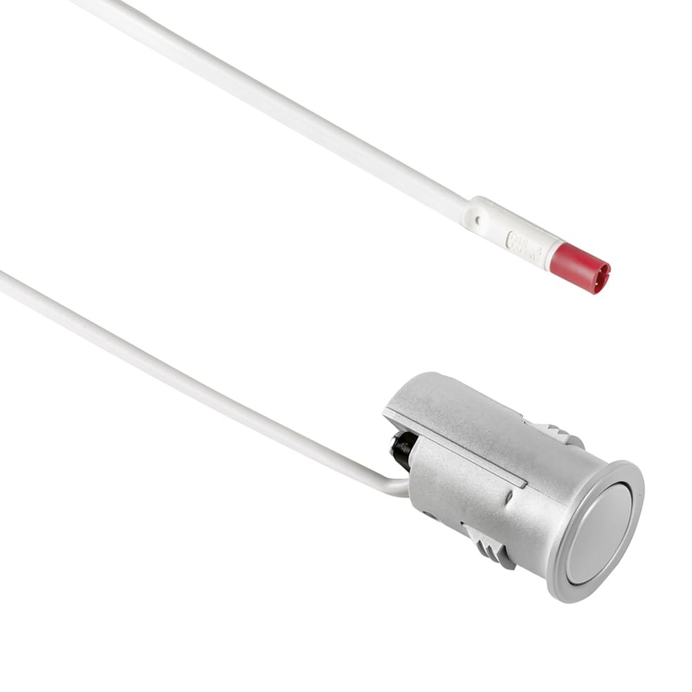 Cabinet recessed switch on/off D: 29,5mm 230v satin-nickel - R&M Lighting