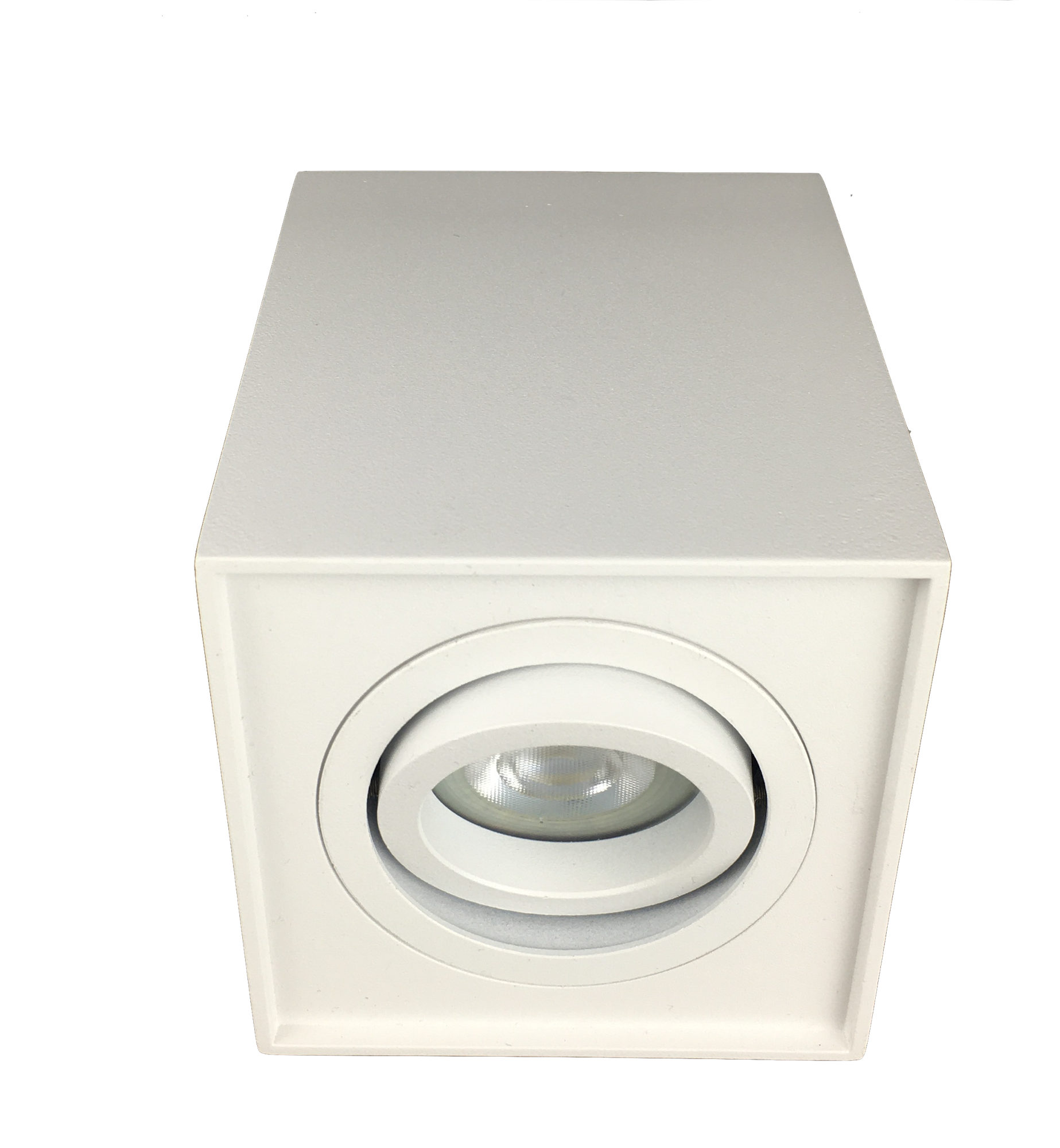 Surface-mounted LED spotlight white Obi1 square GU10 - R&M Lighting