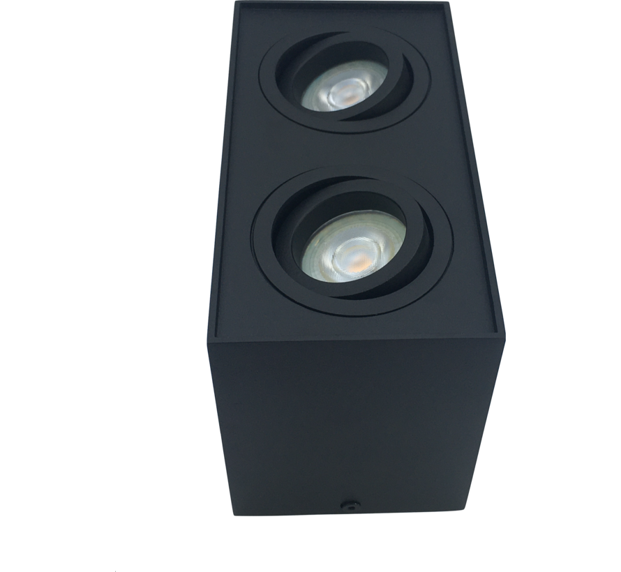 Surface-mounted LED downlight double Obi2 GU10 black - R&M Lighting