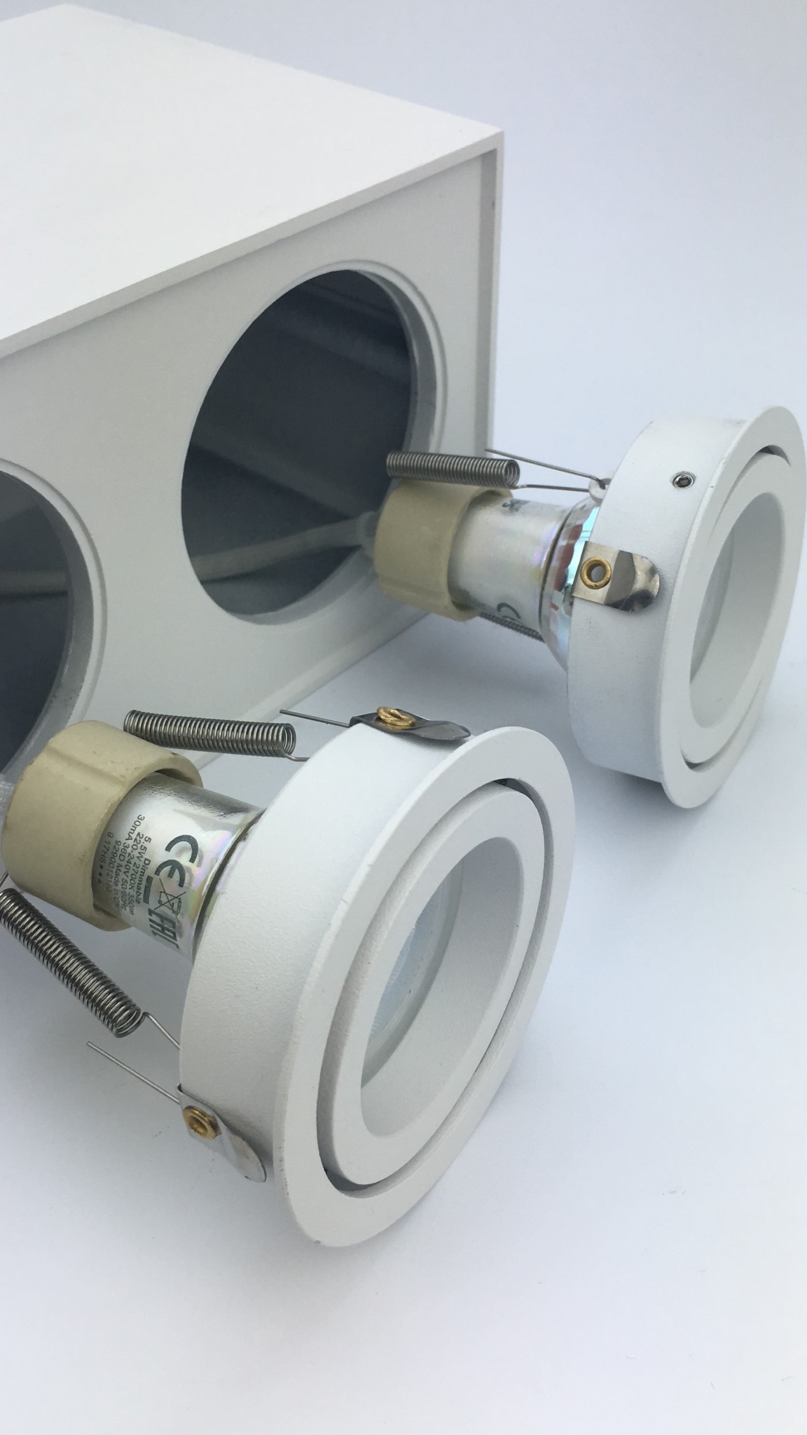 Surface-mounted LED downlight double obi2 GU10 white - R&M Lighting