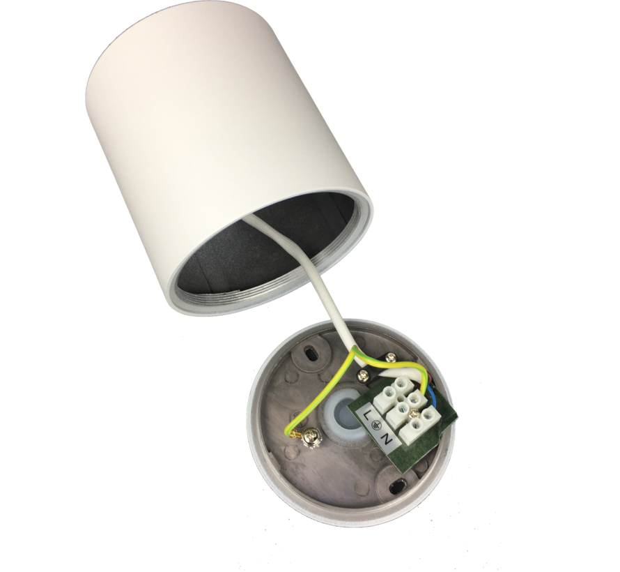 Surface mounted downlight round IP44 GU10 LED black - R&M Lighting