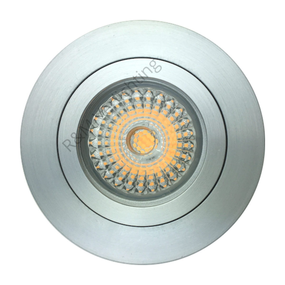 Downlight round aluminium 12v/230v |recessed fixture for LED lamp GU10 ...