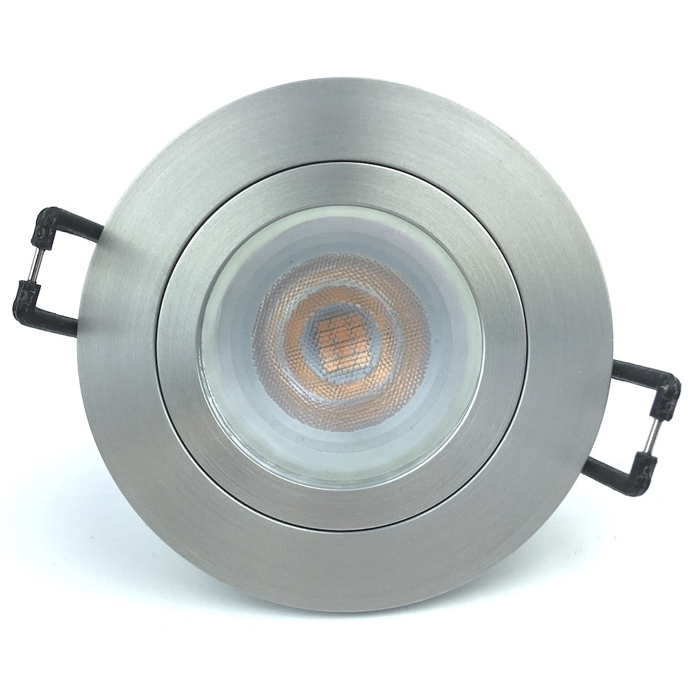 Inbouwspot rond aluminum 12v/230v | inbouw armatuur voor LED lamp GU10 ...