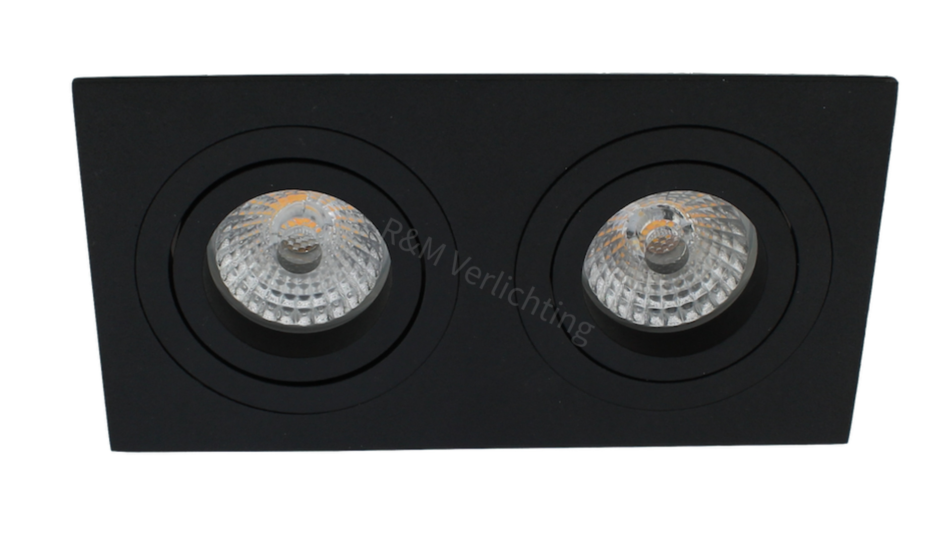 R&M Line Downlights double lamps black 12v / 230v - R&M Lighting