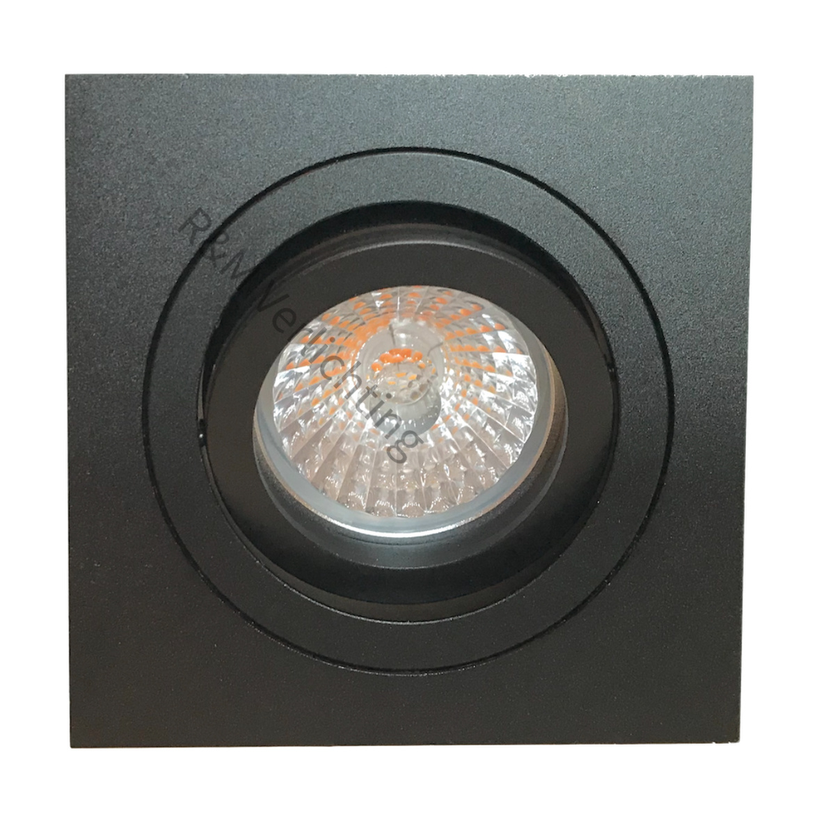 Square recessed downlight black for GU10 LED lamp dimmable - R&M Lighting