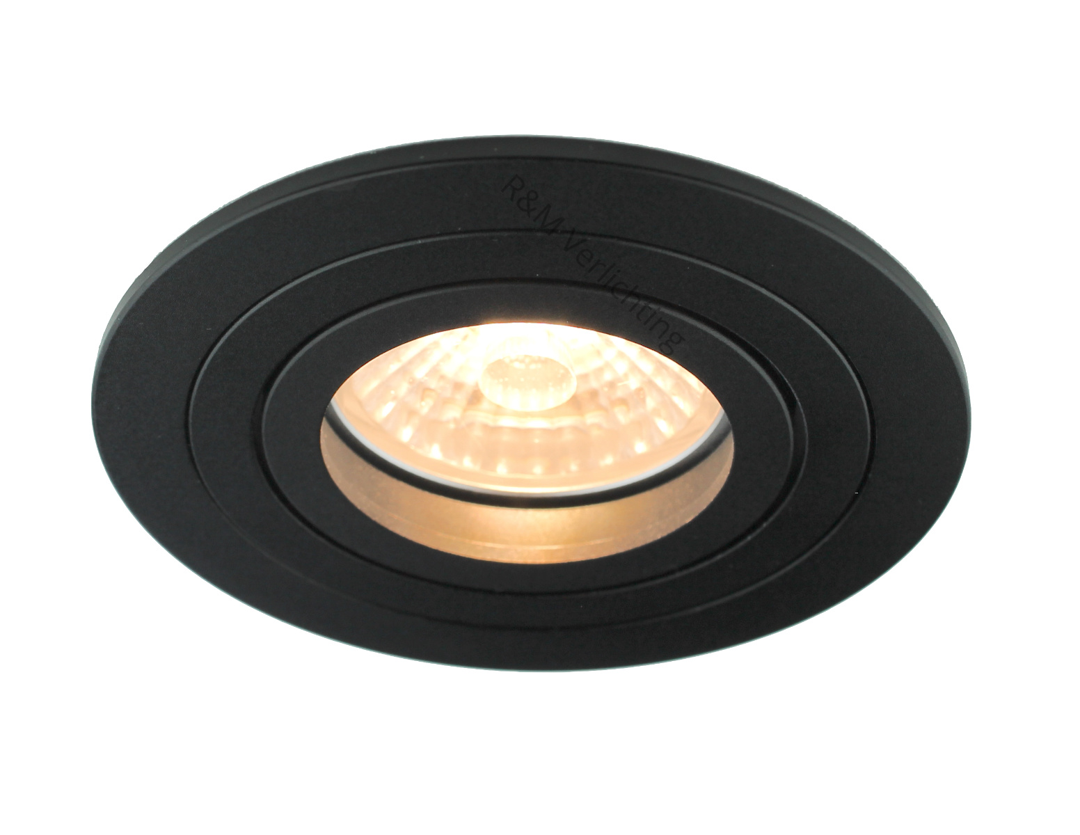 Inbouwarmatuur / Inbouwspot zwart GU10 kantelbaar - R&M Verlichting