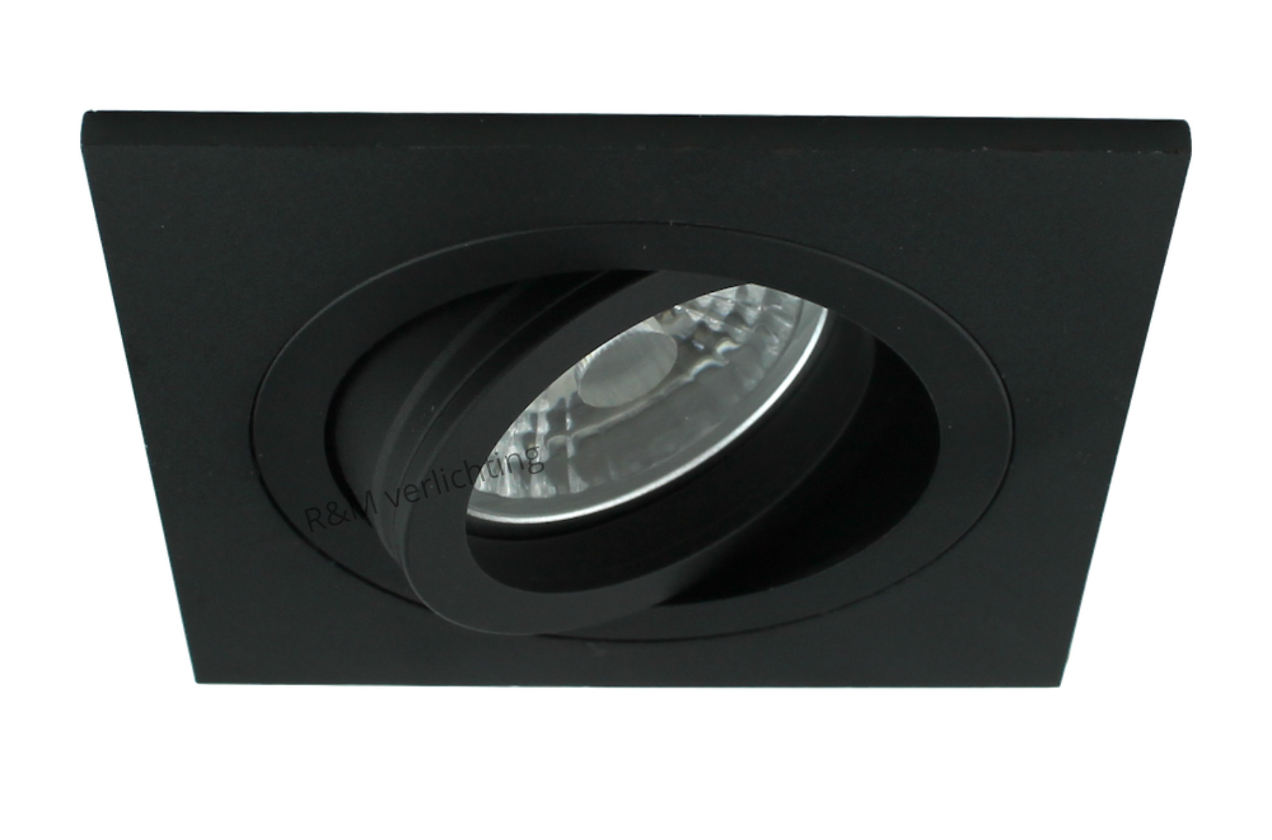 Square LED downlight black 8w IP65 | R&M Lighting - R&M Lighting