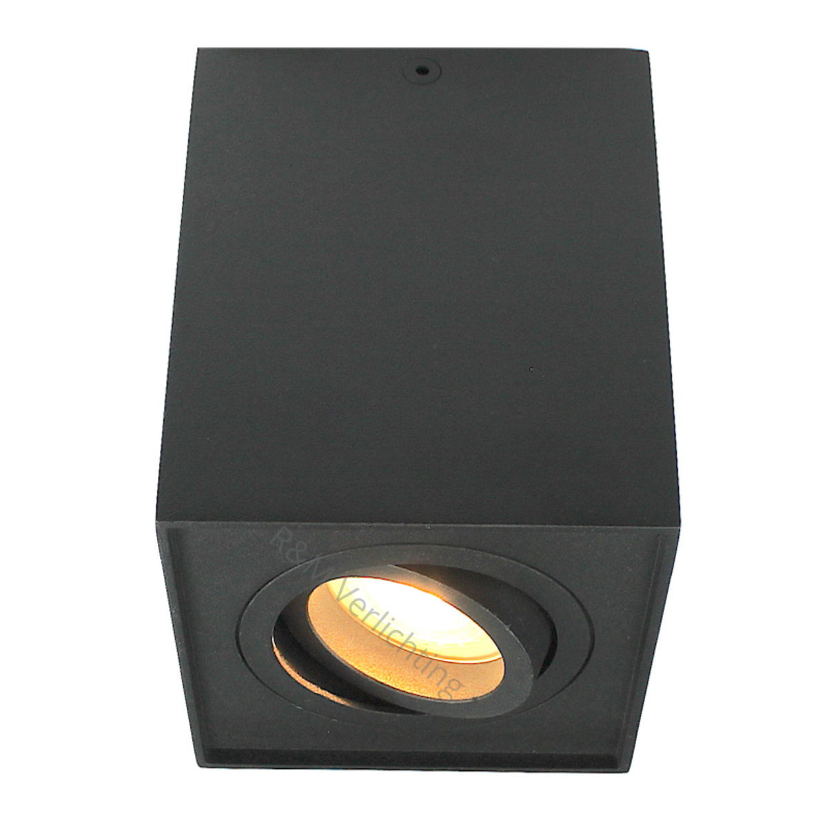 Surface-mounted spotlight Obi1 Square GU10 black - R&M Lighting