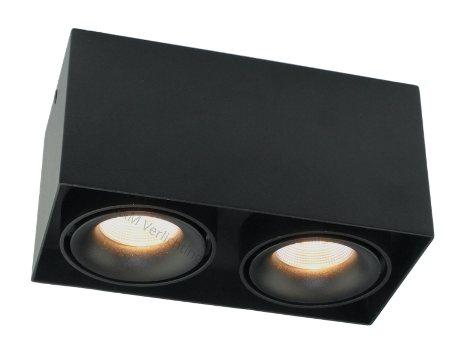 LED surface mounted spot Caja 2-light black 2x9w 2700k dimmable - R&M ...
