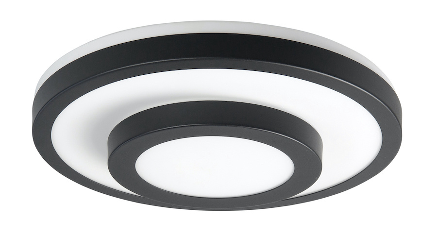 Ceiling lamp IP44 black large - R&M Lighting