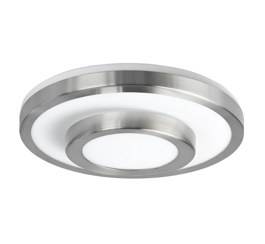 Ceiling lamp IP44 RVS look large - R&M Lighting