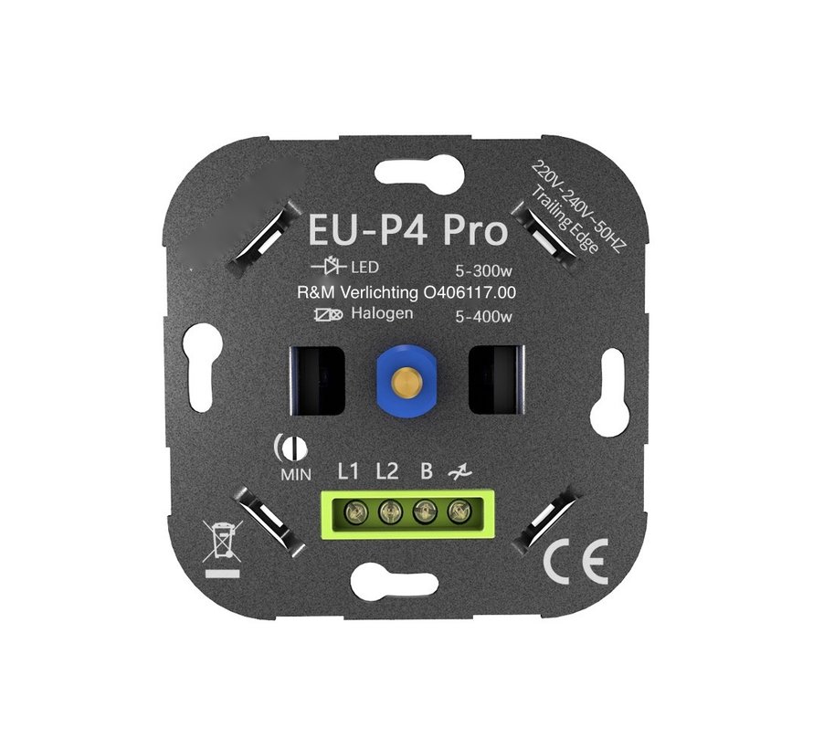 LED wall dimmer 5-300Watt Trailing edge - R&M Lighting