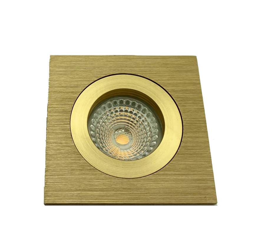 LED downlight FIX-Q gold 6W IP65 3000-1800 Kelvin dim-to-warm - R&M ...