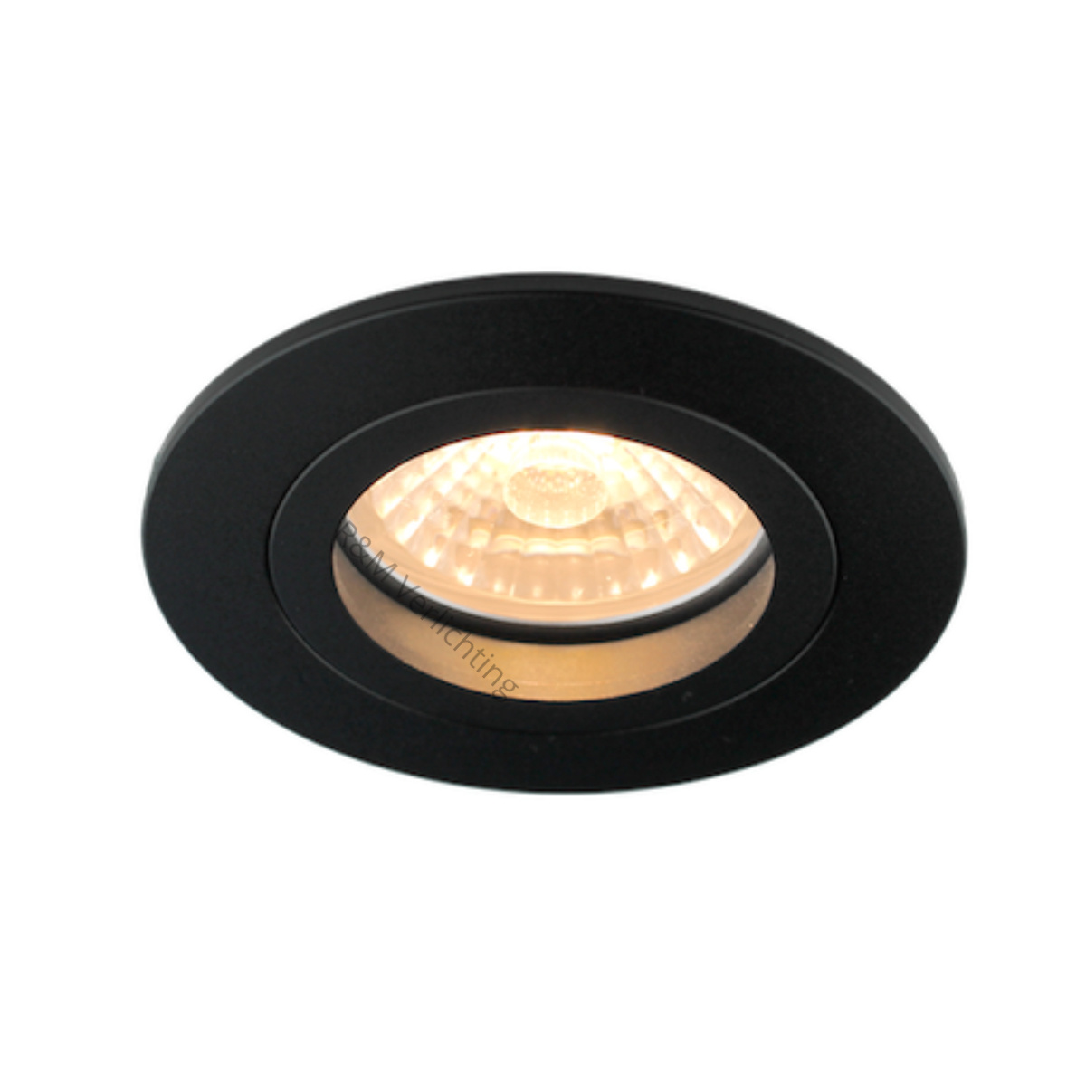 Recessed downlight black LED 3000-1800 Kelvin dim to warm - R&M Lighting