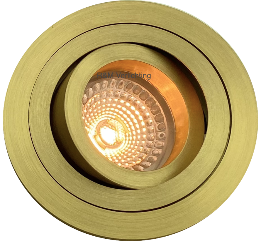 LED downlight gold 6W IP65 3000-1800 Kelvin dimbaar - R&M Lighting - R ...