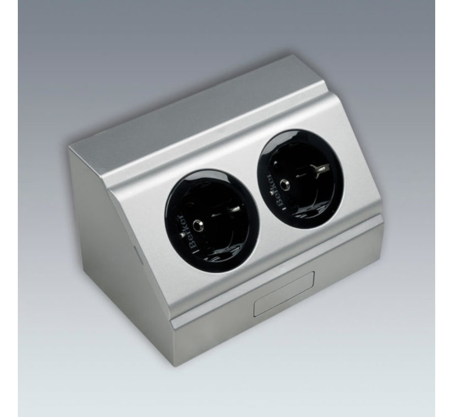 Double socket grounded for corner mounting - R&M Lighting