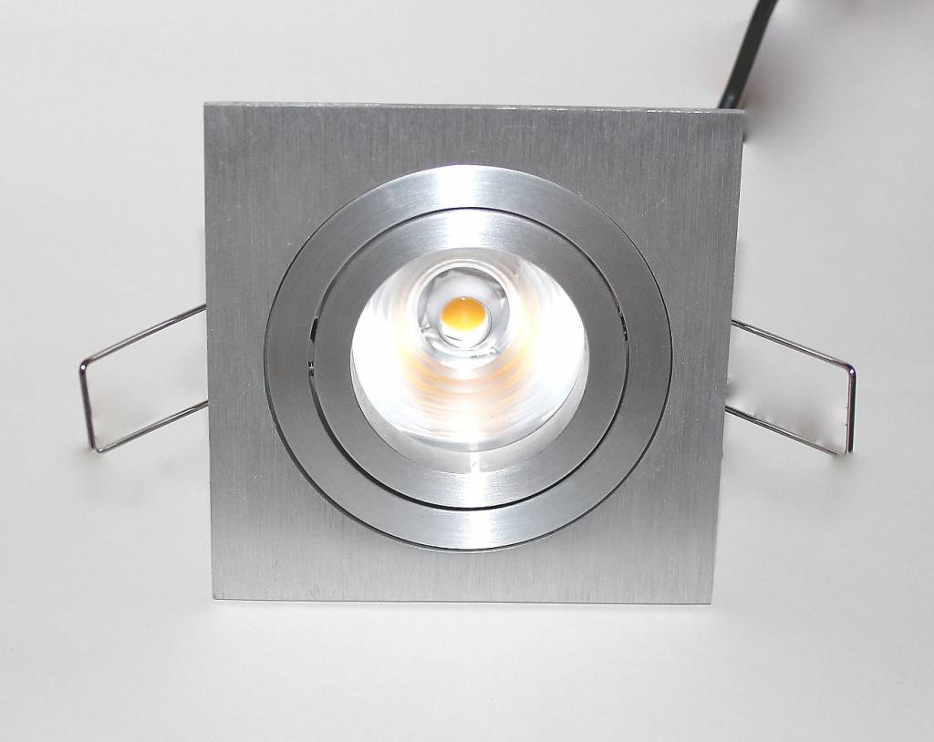 LED inbouwspot vierkant aluminium 8W IP65 dimbaar | R&M Verlichting - R ...